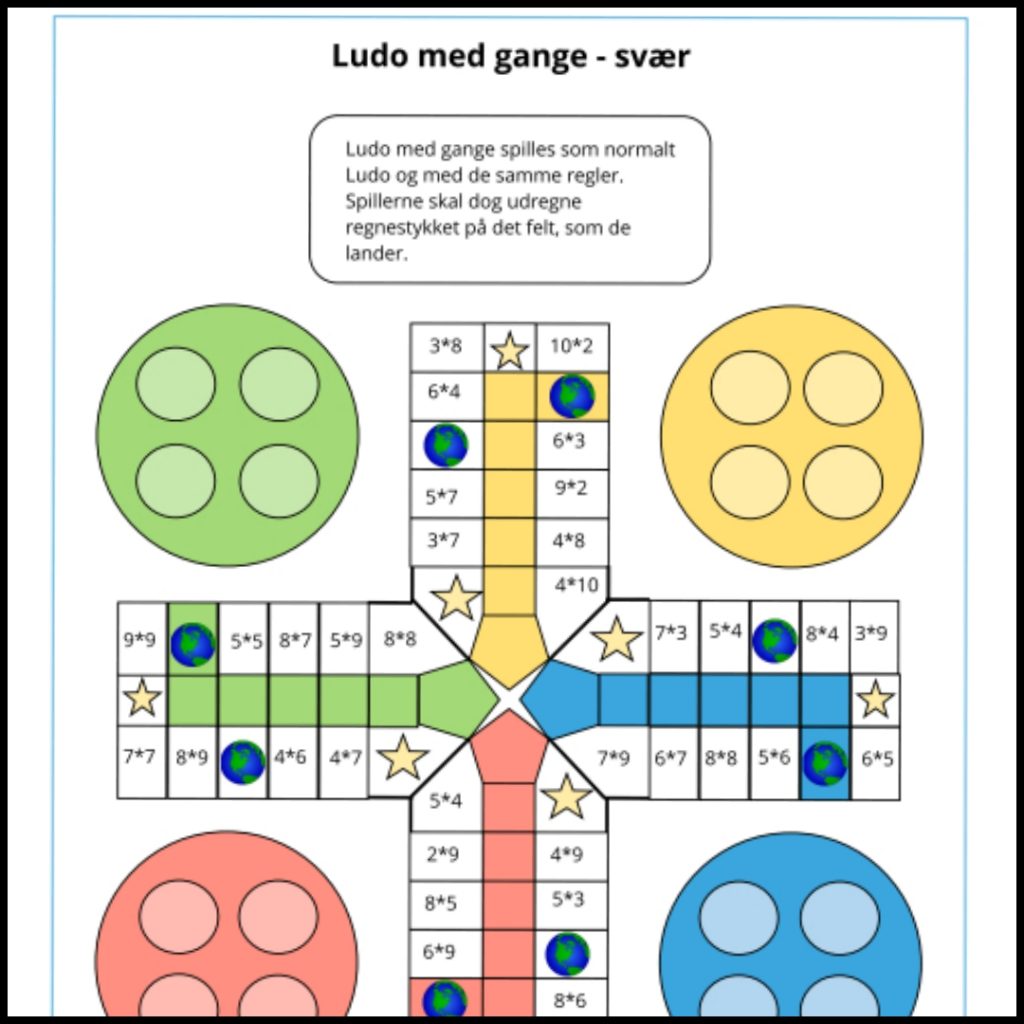 Matematik - 8 forskellige ludospil (Print selv) - Leg og Lektie - butikken